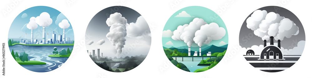 Air Pollution clipart collection, symbol, logos, icons isolated on ...