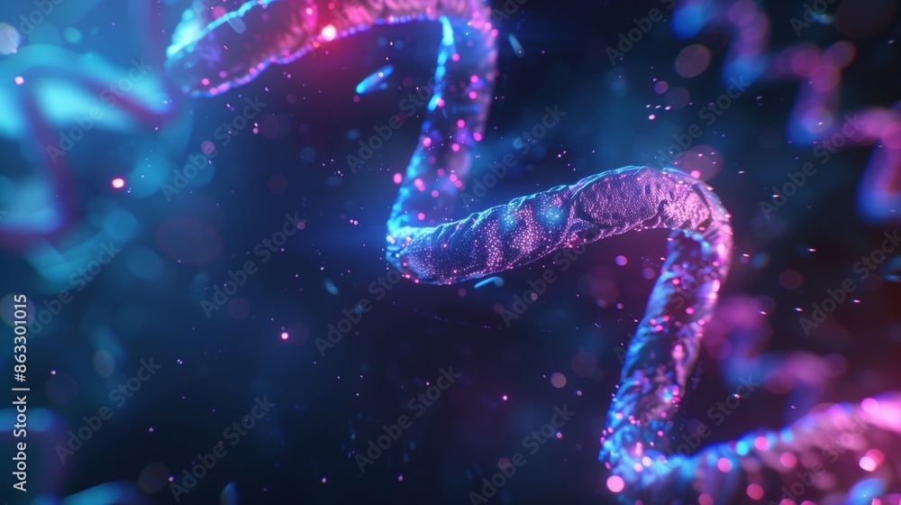 Biotechnology bioinformatics concept of DNA and protein letter ...