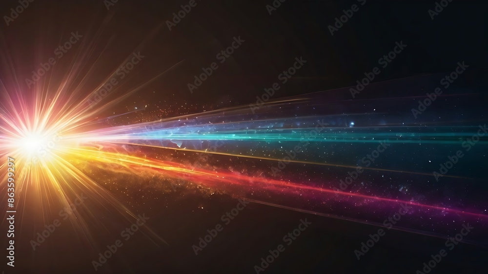 heavy lens flare light leak chromatic aberration overlay effect ...