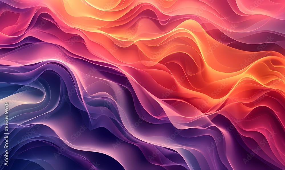an illustration featuring typography integrated into abstract wave ...