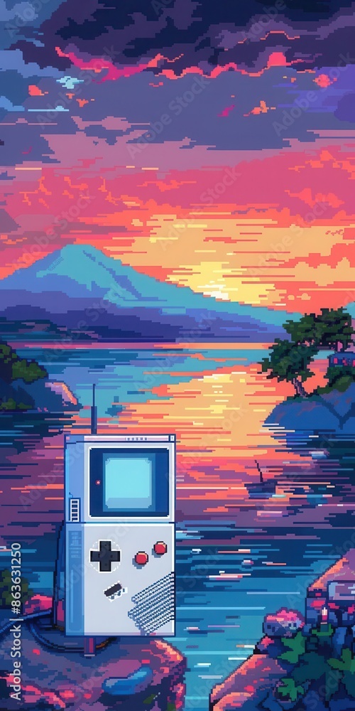 35 Pixelated retro gaming flat design front view anime theme water ...