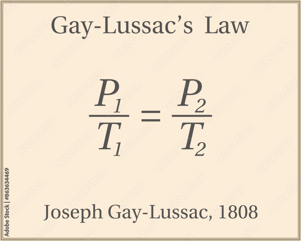 Gay-Lussac's law, background. Education. Science. School. Vector ...