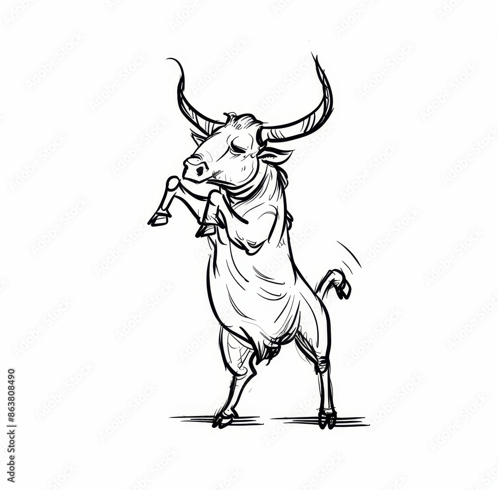 Mythical creature, fantasy minotaur or magic animal medieval coat of ...