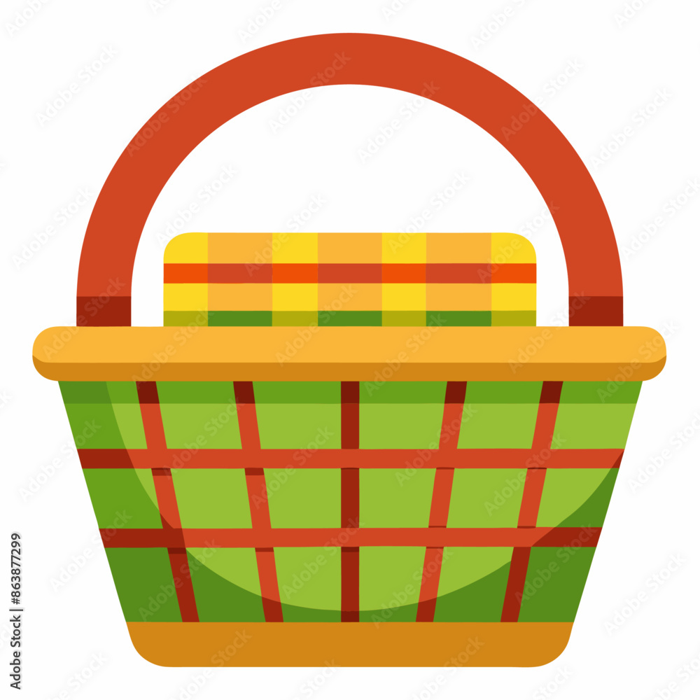 basket clipart cartoon Illustration drawing Stock Vector | Adobe Stock