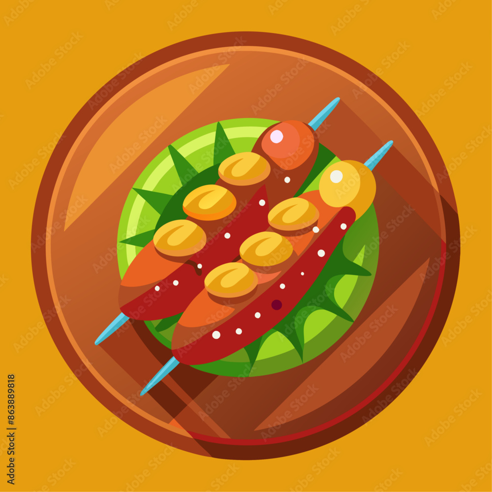 kabab controller clipart cartoon Illustration drawing Stock Vector ...