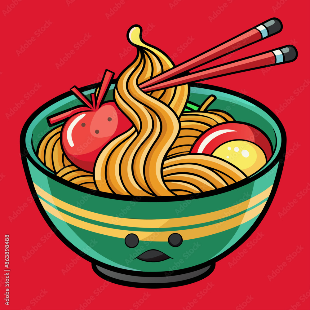 noodles controller clipart cartoon Illustration drawing Stock Vector ...