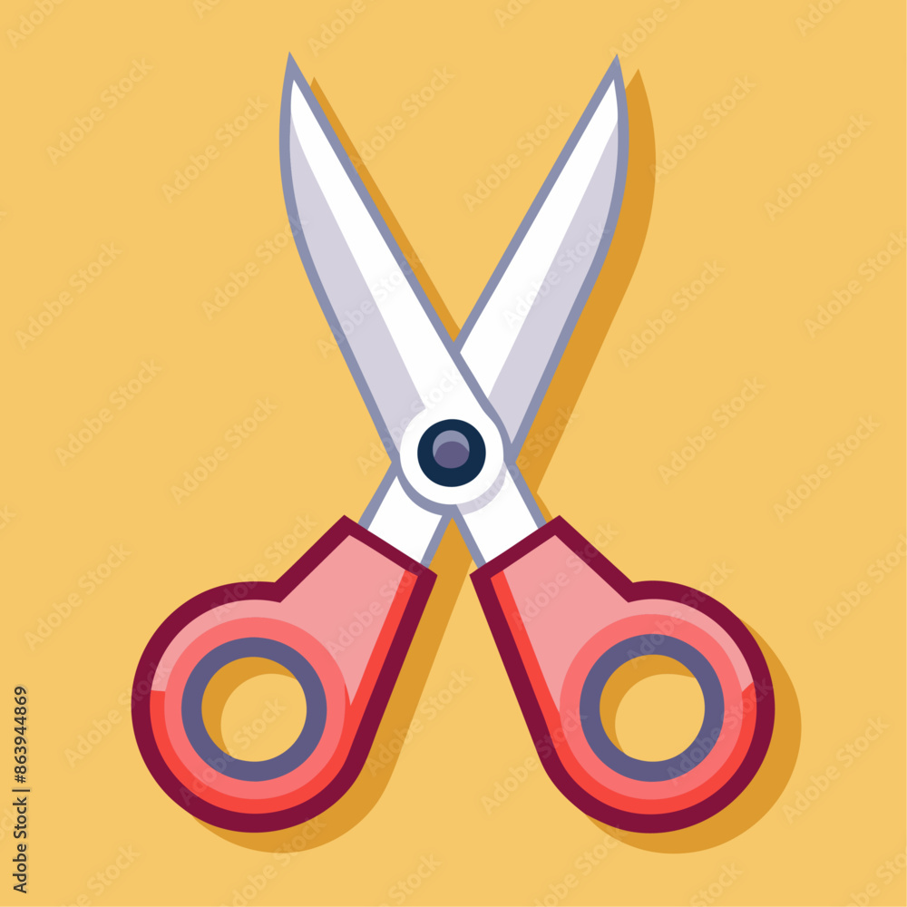 scissors clipart cartoon Illustration drawing Stock Vector | Adobe Stock