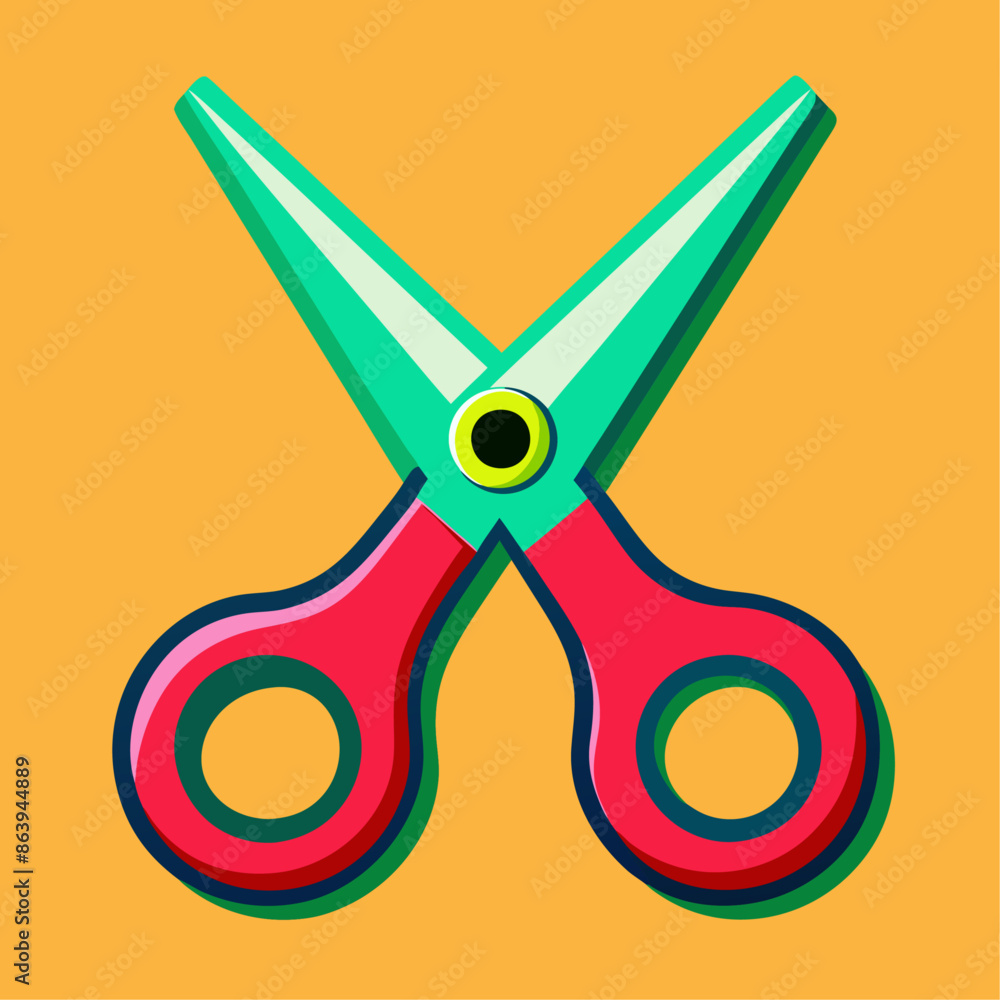 scissors clipart cartoon Illustration drawing Stock Vector | Adobe Stock