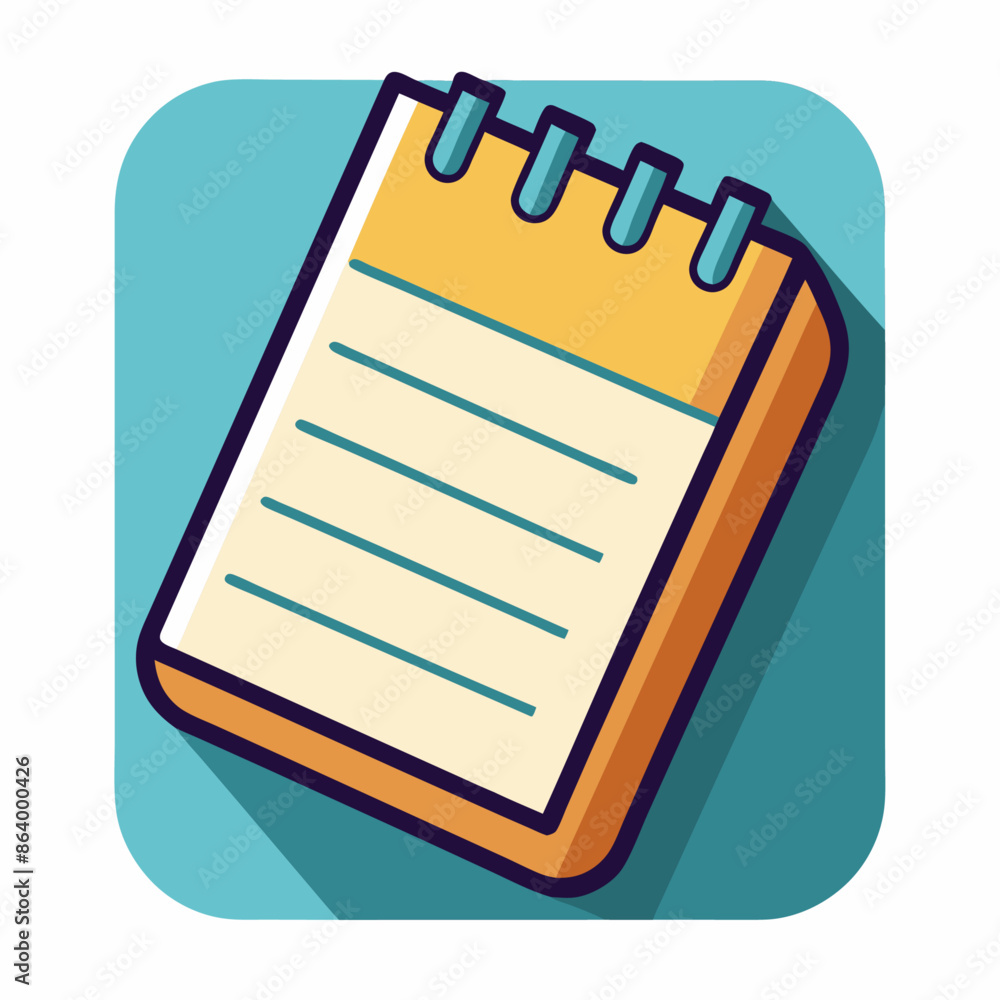 notepad clipart cartoon Illustration drawing Stock Vector | Adobe Stock