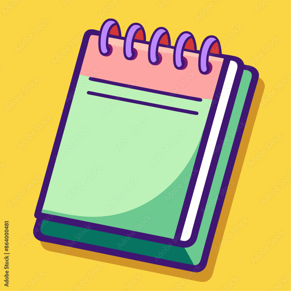 notepad clipart cartoon Illustration drawing Stock Vector | Adobe Stock