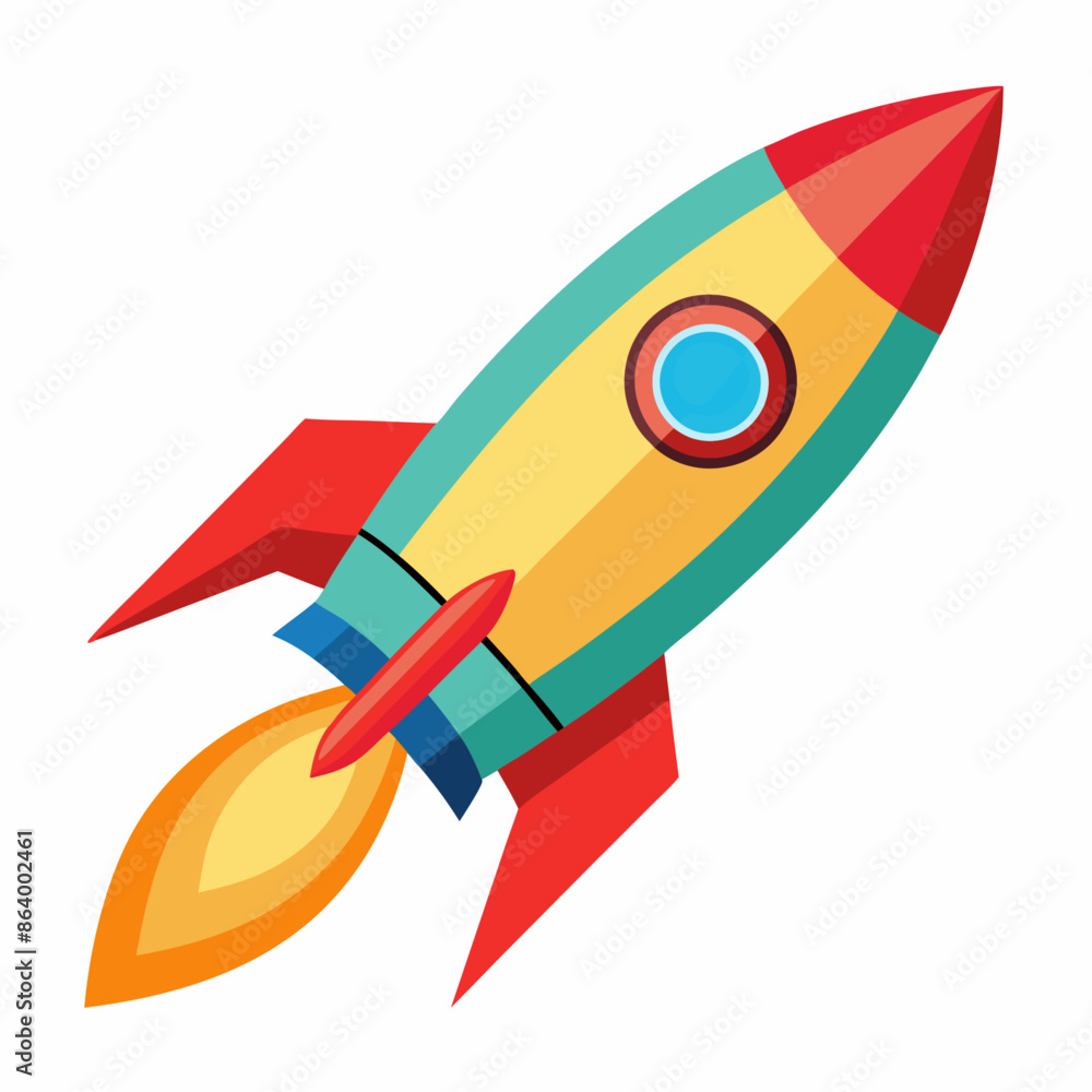 rocket clipart cartoon Illustration drawing Stock Vector | Adobe Stock