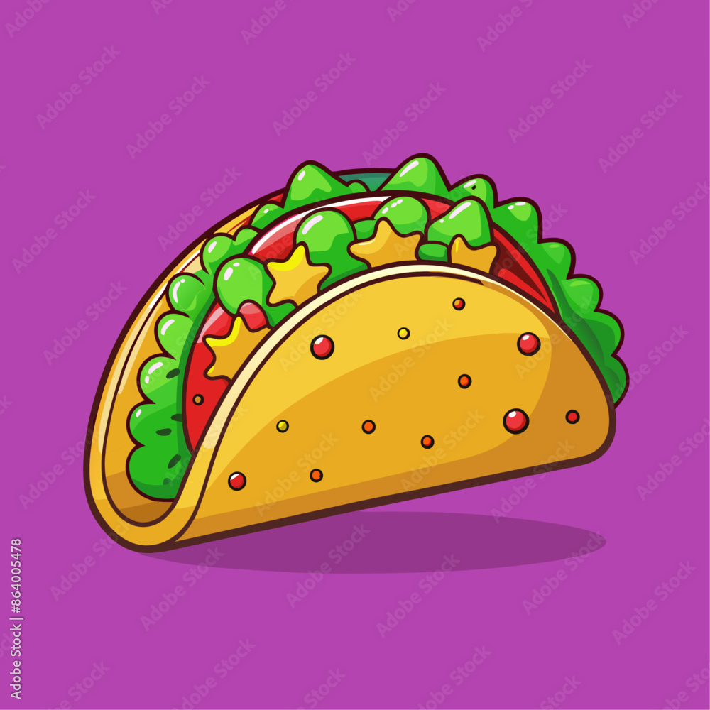 taco clipart cartoon Illustration drawing Stock Vector | Adobe Stock