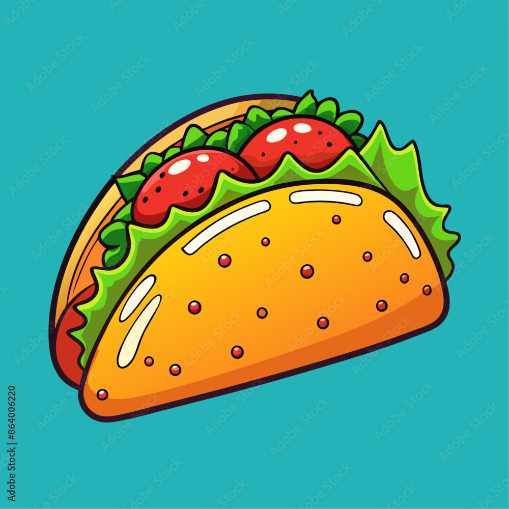 taco clipart cartoon Illustration drawing Stock Vector | Adobe Stock