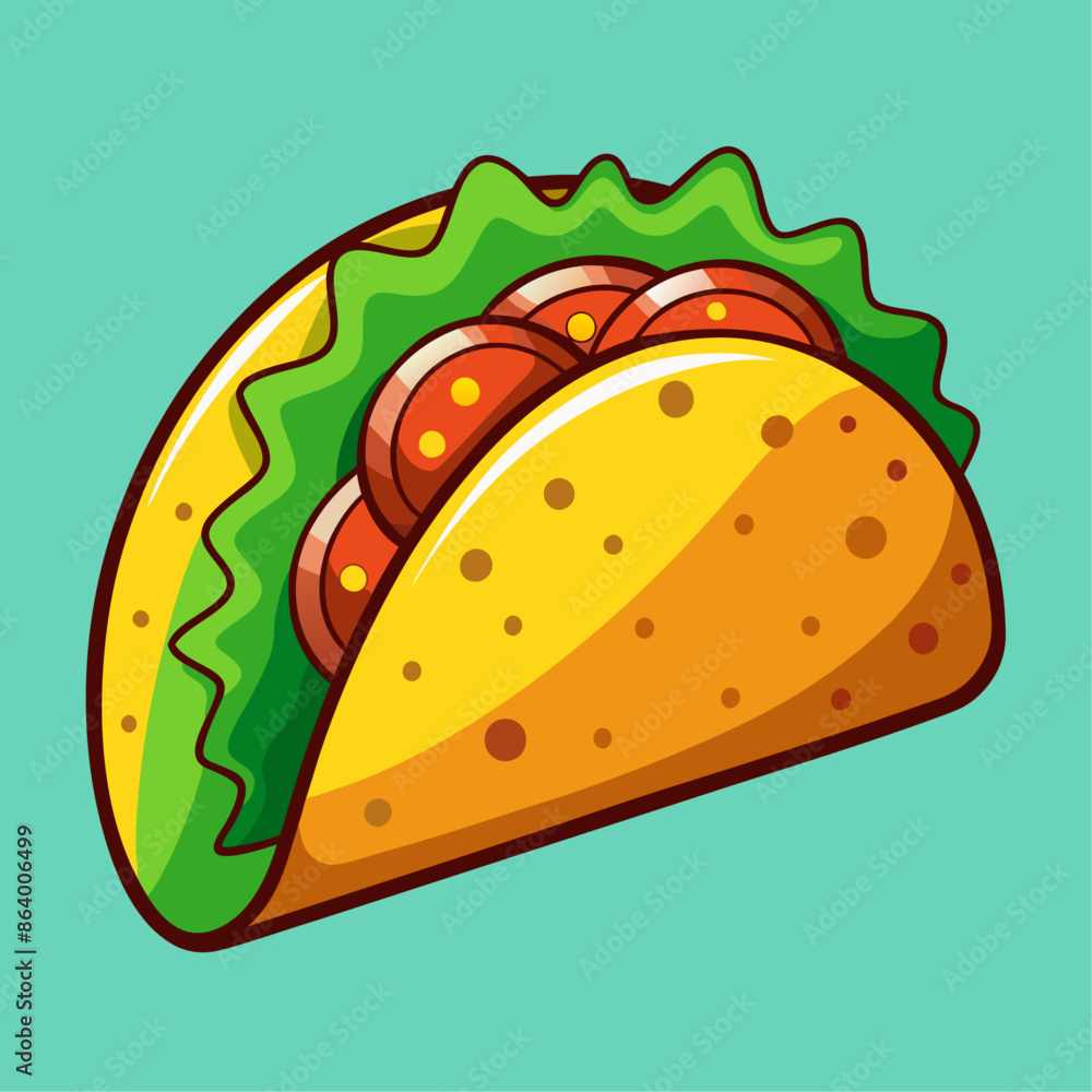 taco clipart cartoon Illustration drawing Stock Vector | Adobe Stock