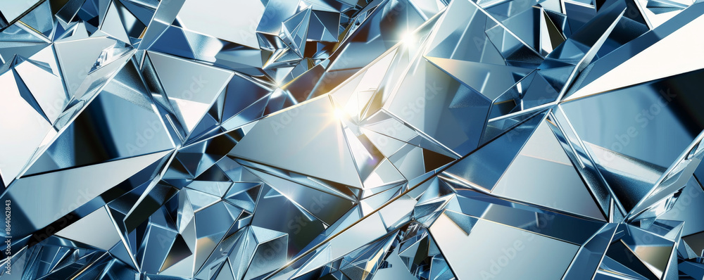 Abstract geometric background featuring fragmented triangles and sharp ...