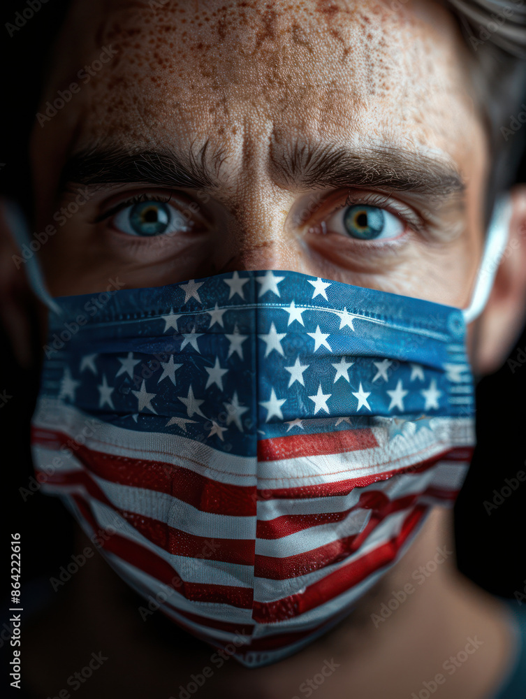 Celebrate in Style with Patriotic Face Masks Red, White, and Blue ...