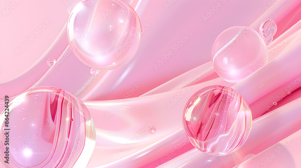 Thick glycerin serum droplet on white backdrop, exhibiting bubbly ...