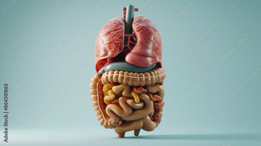 Human digestive system, showing all the major organs Stock Illustration ...