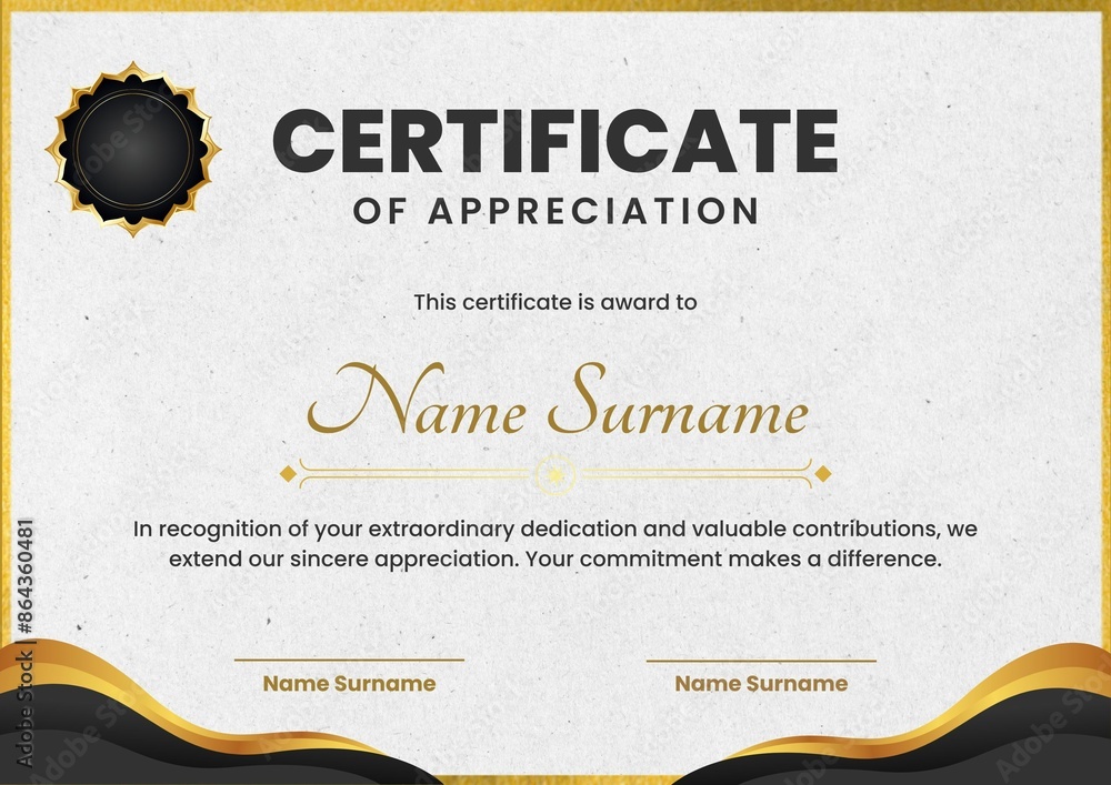 award certificate template design, Certificate of Appreciation template ...