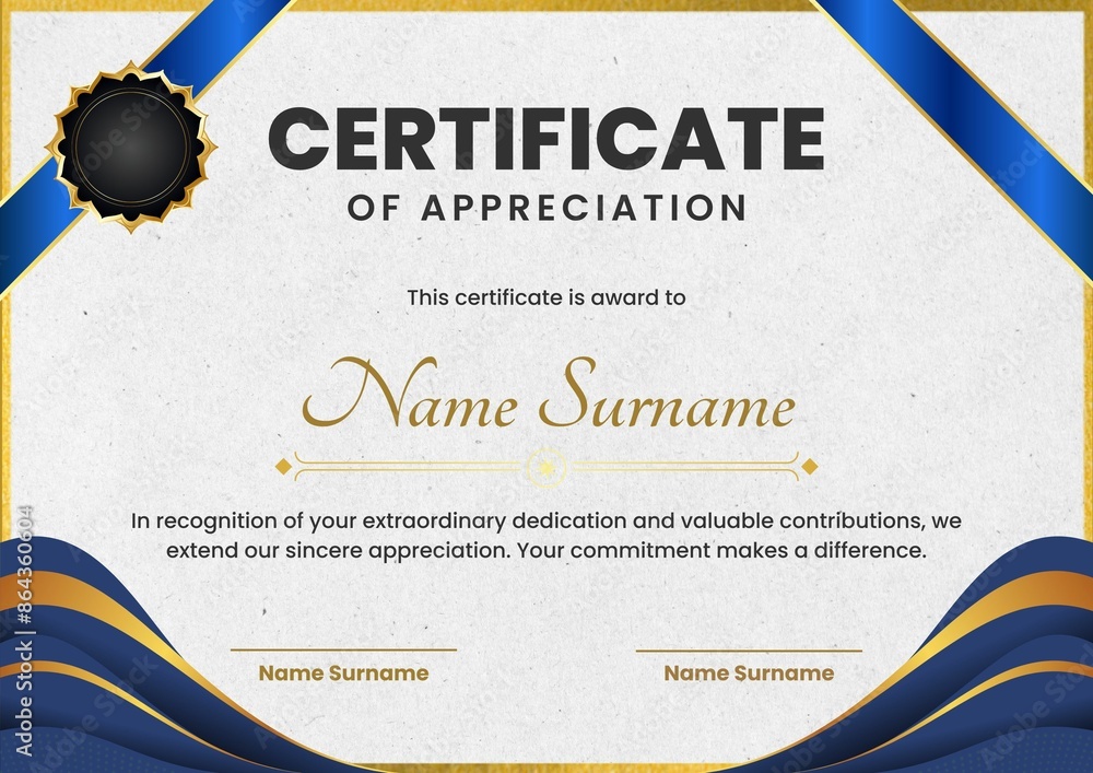 award certificate template design, Certificate of Appreciation template ...