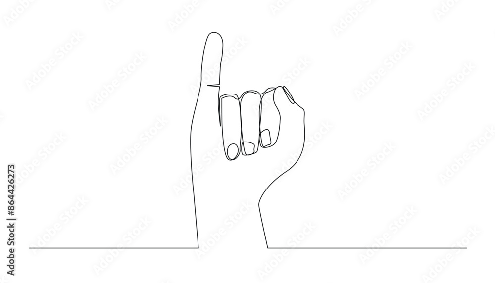 continuous line of little finger.little finger sign to show agreement ...