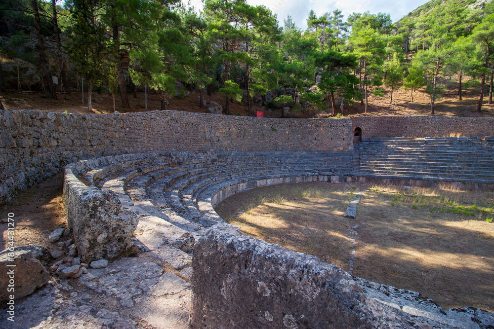 Ancient Stadium, Delphi, UNESCO World Heritage Site. Famous ...