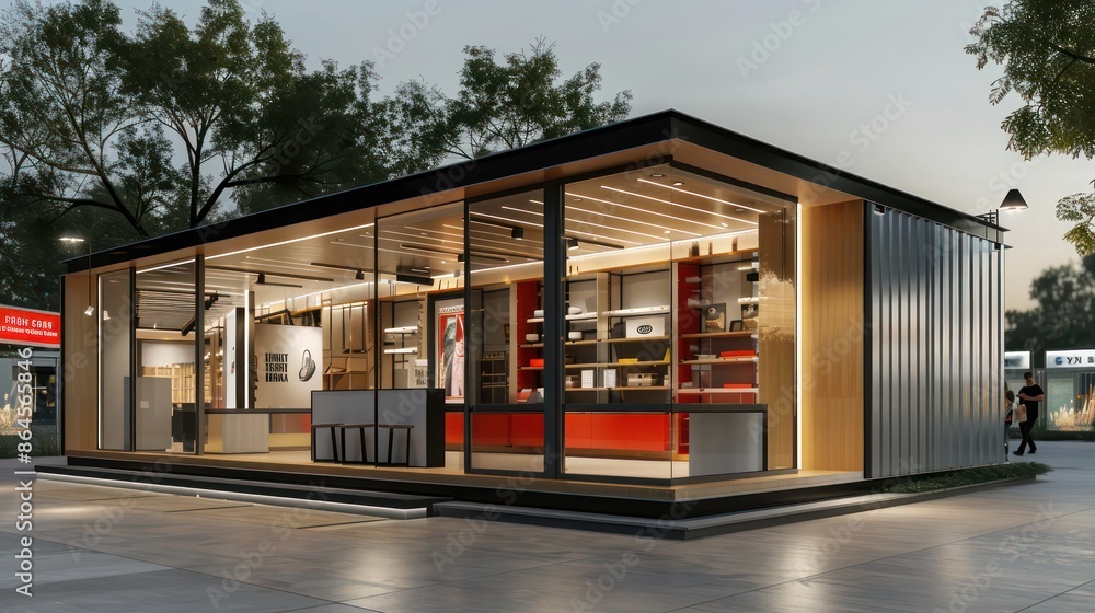 pop-up retail store with modular aluminum siding, easy to assemble and ...
