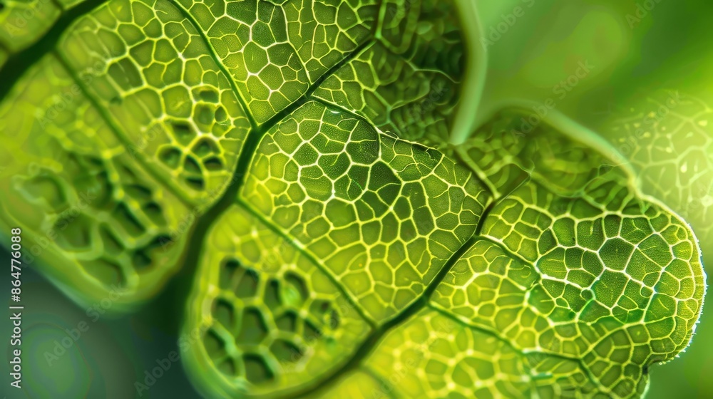 green background of plant cells Stock Photo | Adobe Stock