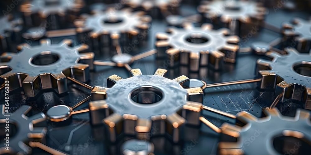Visual Representation of Interconnected Cogs Depicting Operational ...