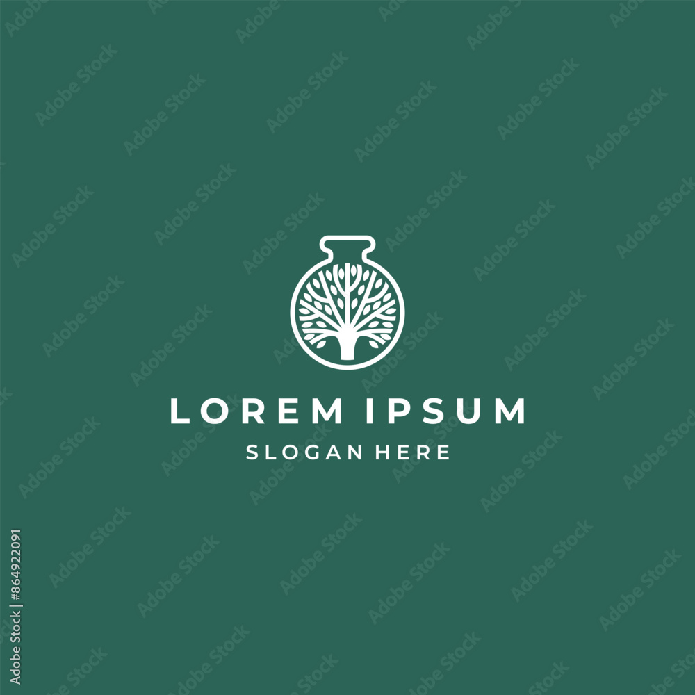Science Lab Logo Design, Green Lab Logo Design, Herbal Lab Logo, Lab ...