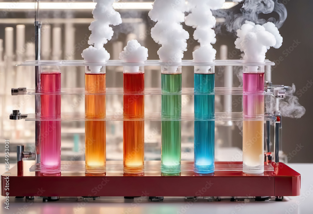 Interior of clean modern white medical or chemical laboratory ...