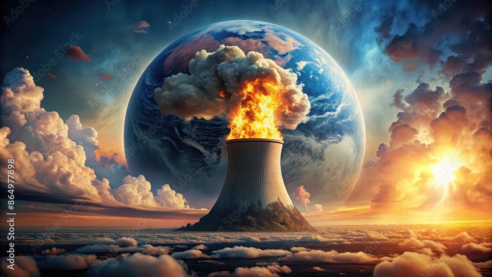 Artistic depiction of a global nuclear disaster , nuclear, apocalypse ...