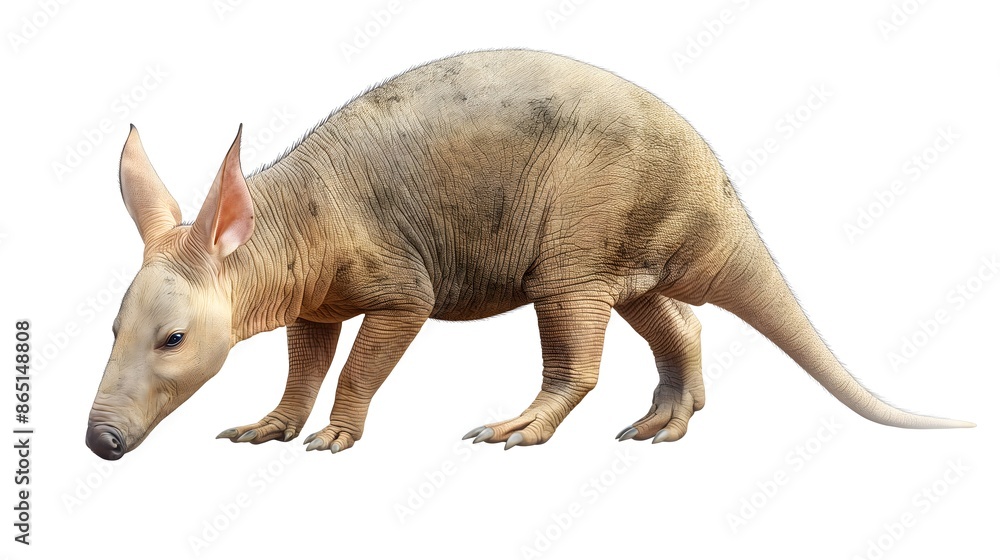 1. Produce a detailed digital illustration of an Aardvark in full-body ...