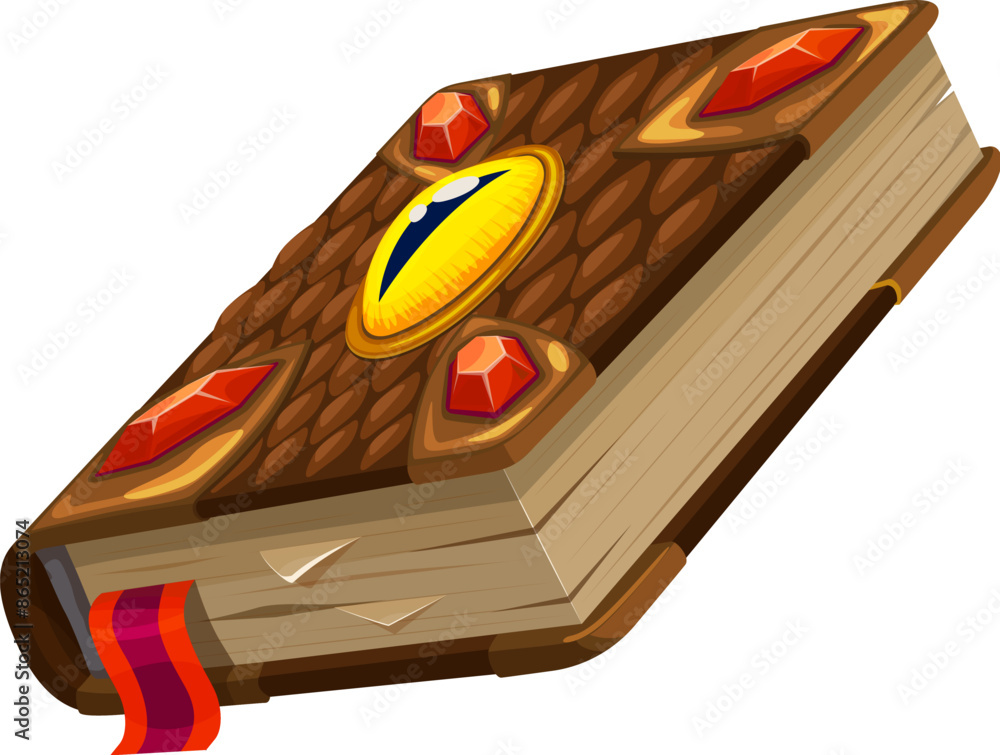 Game book, magic mystery and fantasy manuscript for GUI asset, cartoon ...