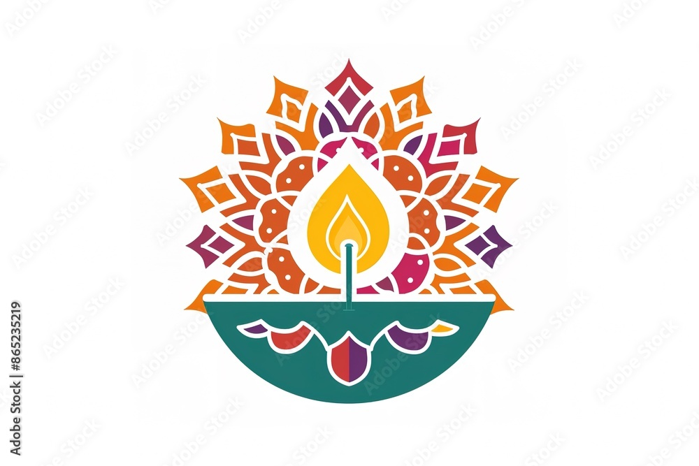 Diya icon clipart avatar logotype illustration Stock Illustration ...
