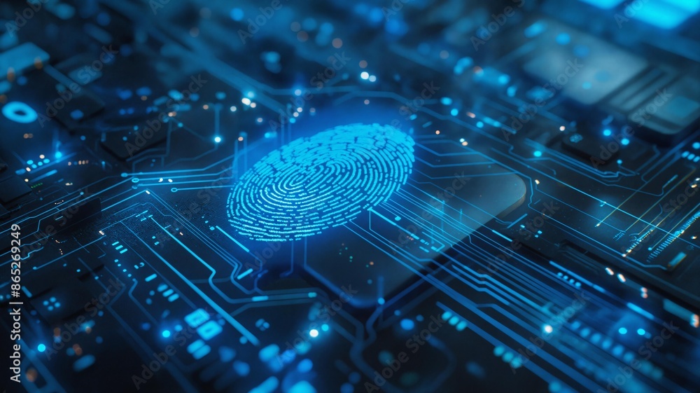 Fingerprint Biometric Identification System Scanning For Secure Identification Integrated With