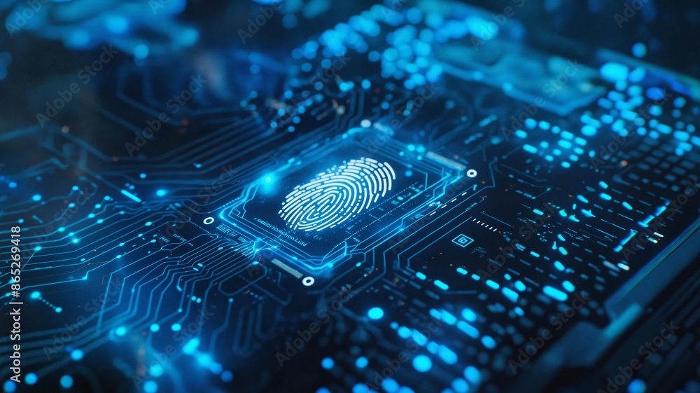 Fingerprint biometric identification system scanning for secure ...