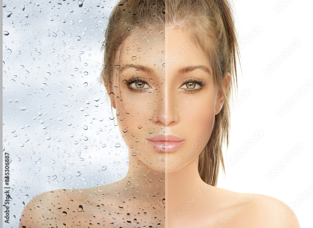 Dark spots, freckles,hyperpigmentation(melasma or chloasma),concept - skin lightening, skin ...