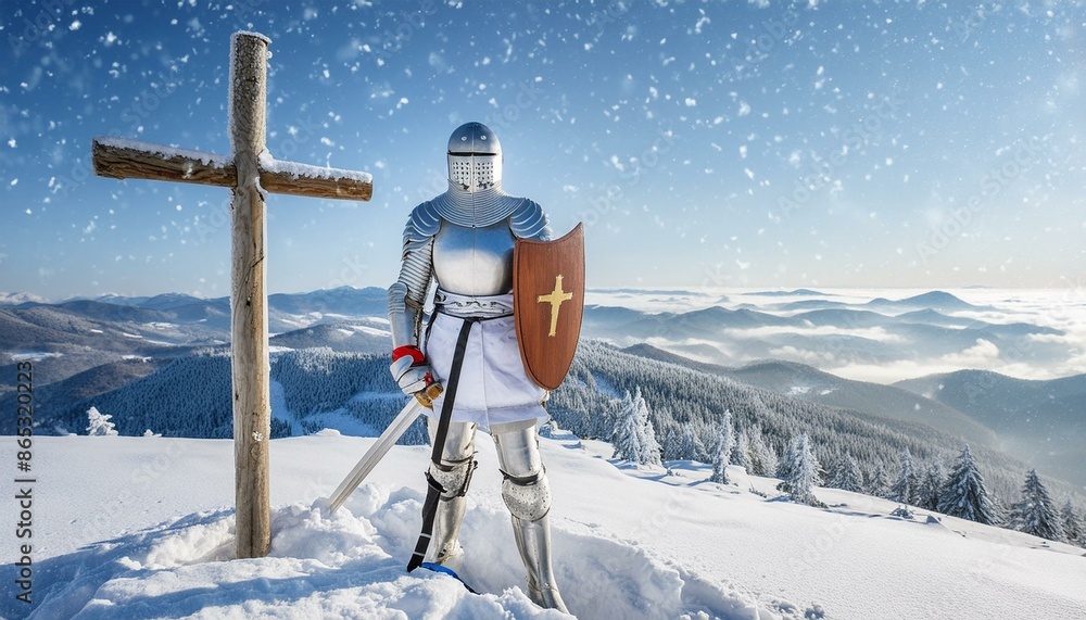 Foto de Stock Ephesians - The Armor of God. The Knight wearing Armor of ...