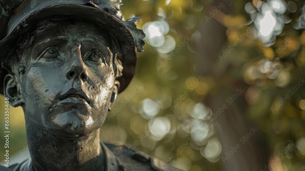 Solemn Memorial Day Ceremony Honors Fallen Soldier with Poignant Statue ...