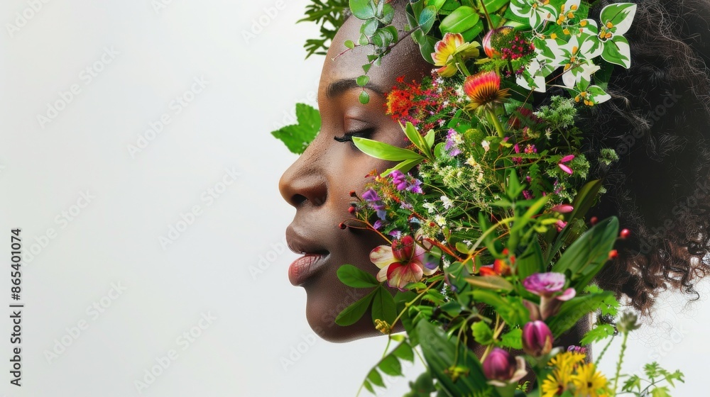 A woman with a global perspective, planting a diverse array of plants ...