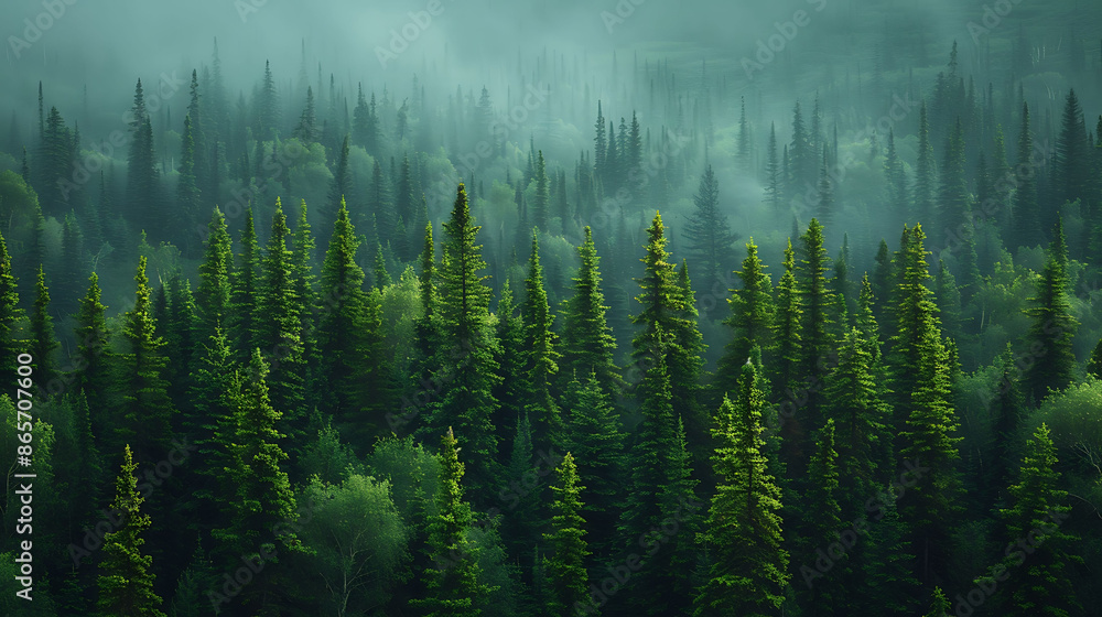 Boreal forest showcasing resilience of nature in the midst of changing ...
