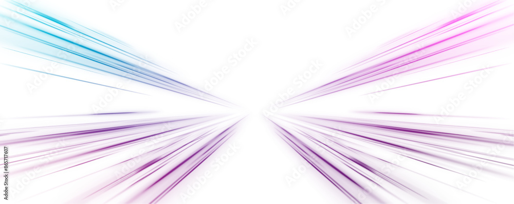 Panoramic high speed technology concept, light abstract background ...
