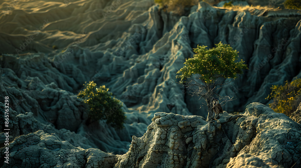 Surreal landscape of Tatacoa Desert Colombia labyrinth of eroded gully ...