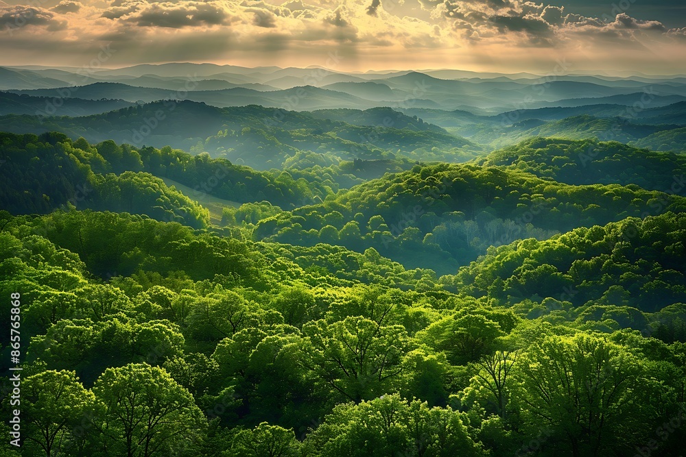 Stunning landscape of the Appalachian Mountains in the United States ...