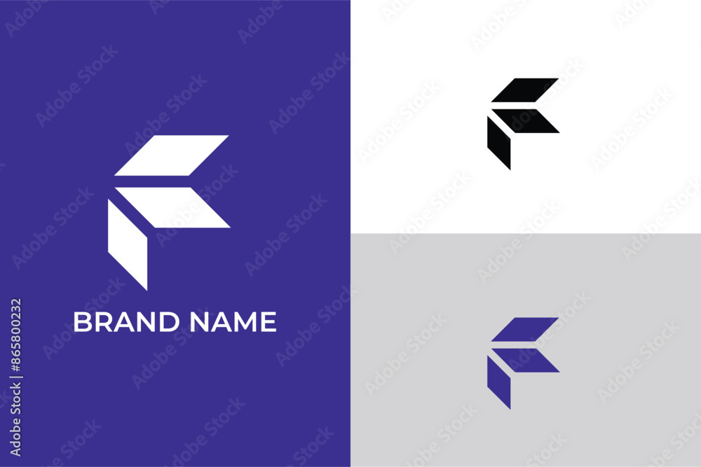 letter F arrow icon letter F flower creative minimal monochrome ...