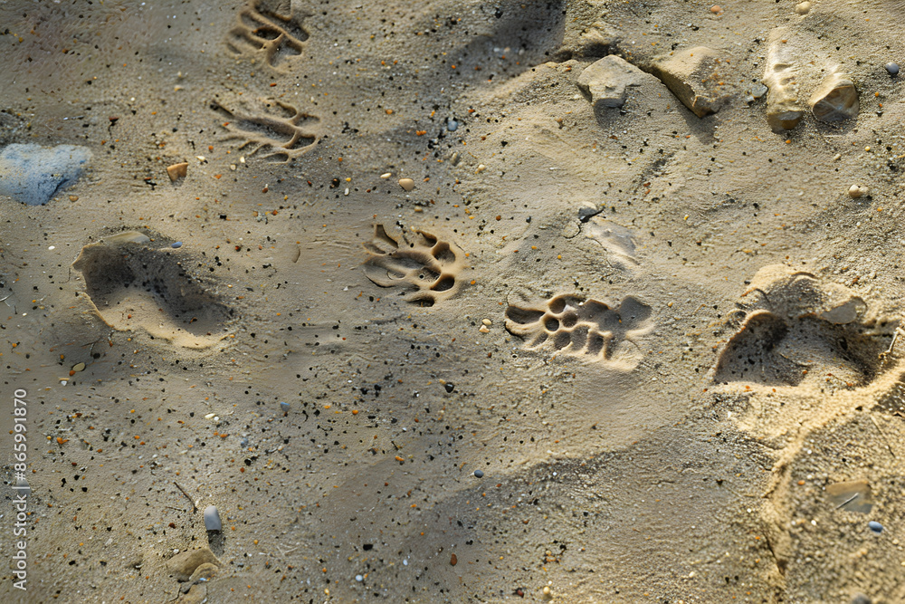 Nature's Pathways: A Journey of Diverse Animal Footprints Imprinted in ...