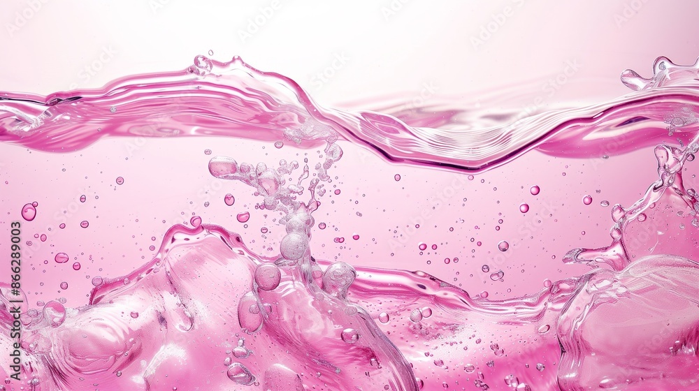 Pink water background with bubbles Stock Illustration | Adobe Stock