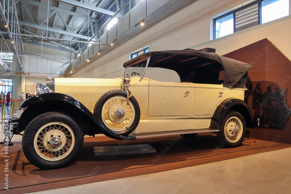 A Dramatic picture of a 1929 model Classic Studebaker Car used by ...