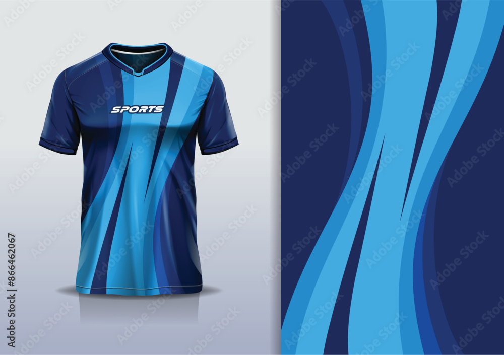 Sport jersey template mockup curve wave design for football soccer ...
